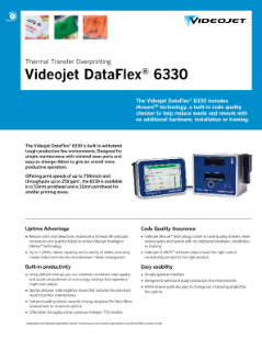 Videojet DataFlex® 6530 and 6330
